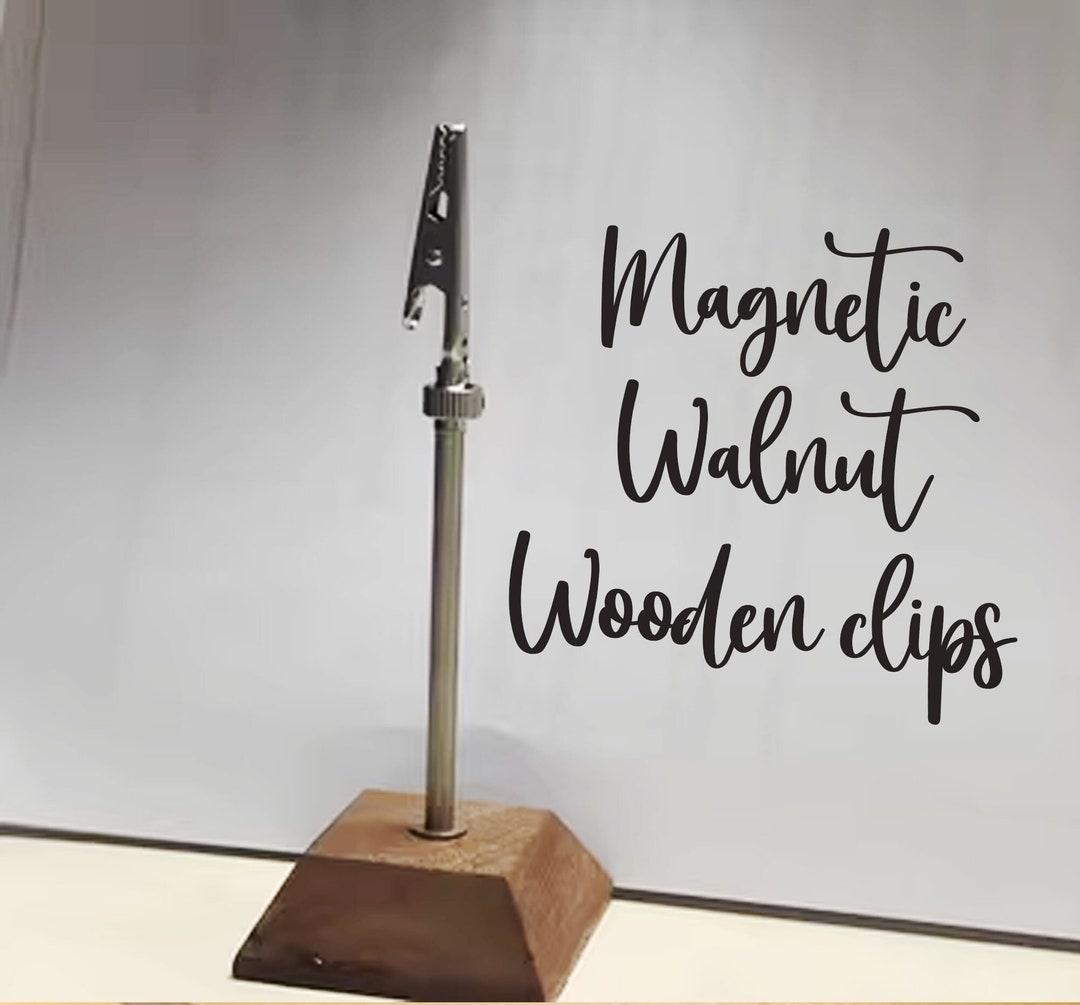 Magnetic Walnut Wooden Clips ,walnut Card Holder, Picture Stands, Name ...