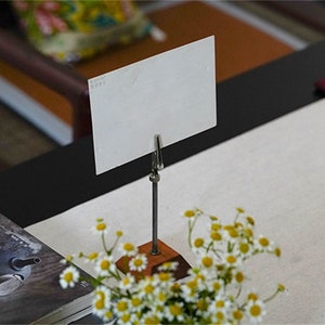 Magnetic Walnut Wooden Clips ,walnut Card Holder, Picture Stands, Name ...