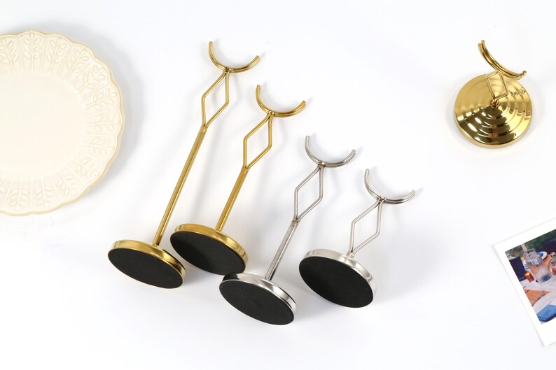 Brass Stainless Card Clips, Card Holders, Custom Engraved Card Stands ...