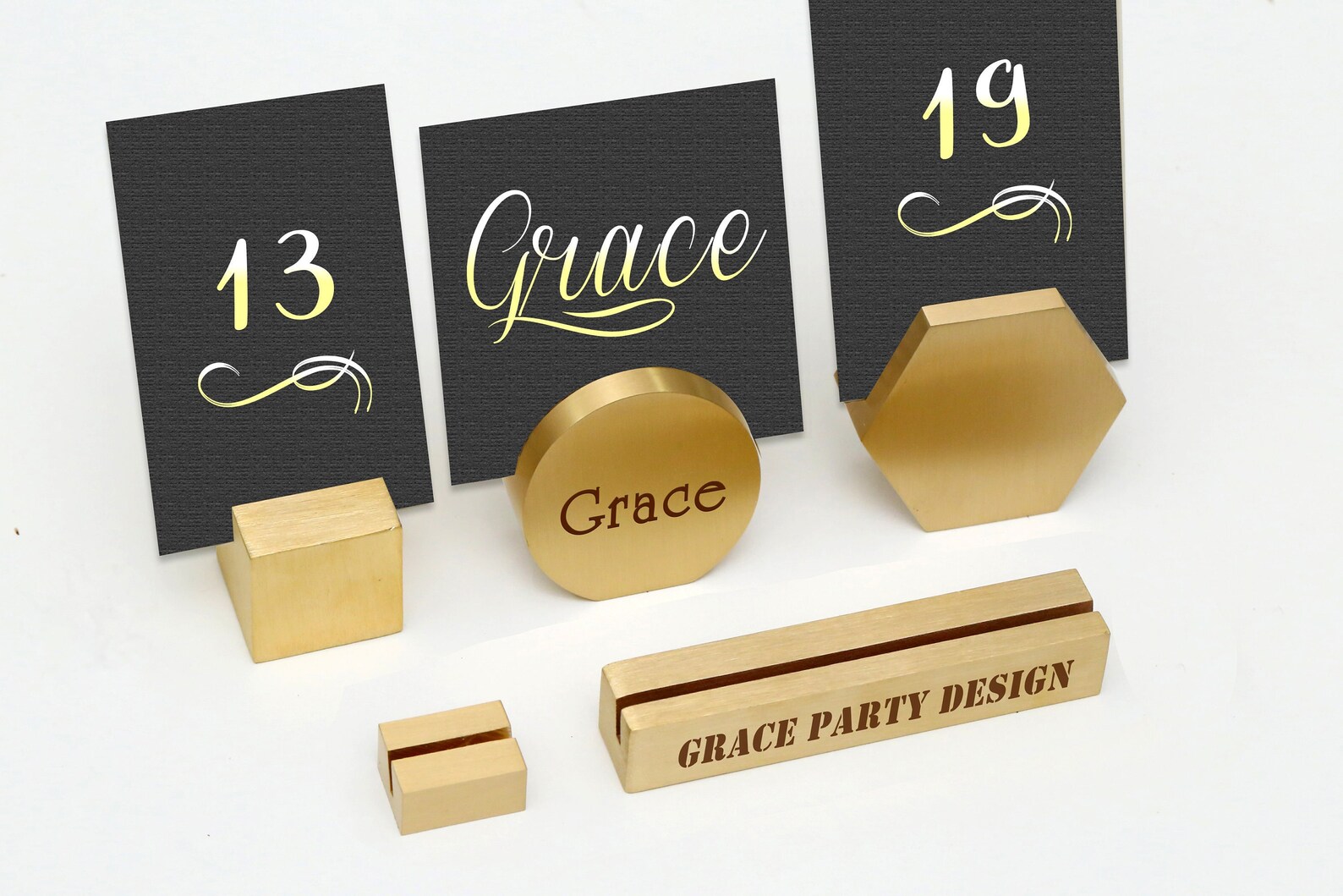 Brass Stainless Steel Card Holder Card Photo Holder Brass - Etsy