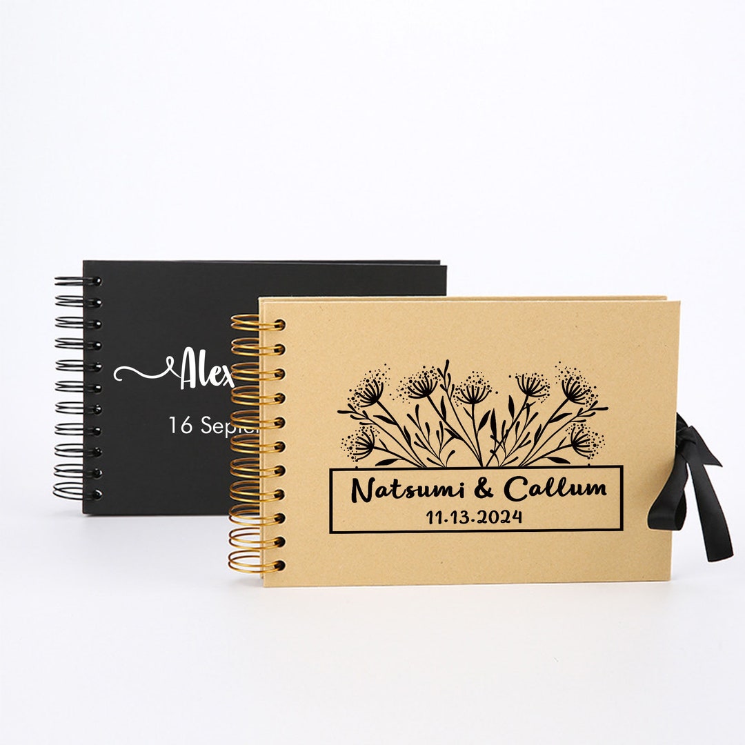 10 Colors Scrapbook Album, DIY Photo Album With, Custom Engraved ...