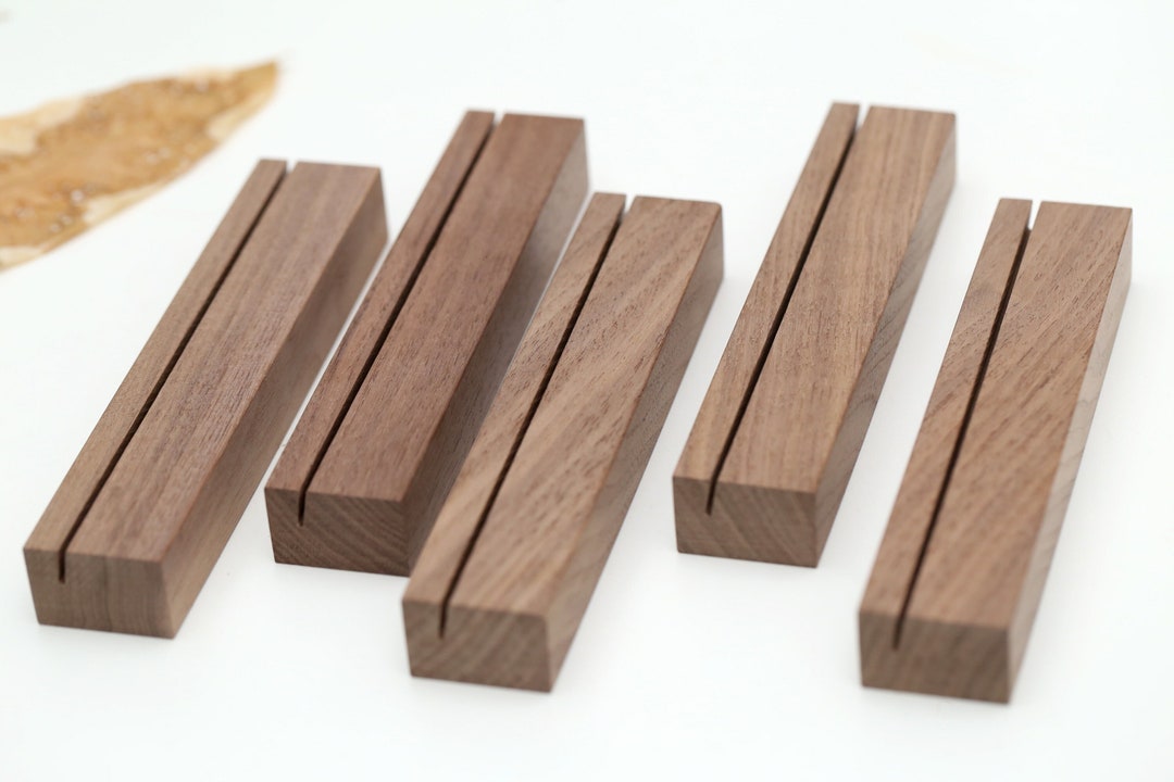 Black Walnut Wood Table Stands,name Place Card Stand, Walnut Table ...