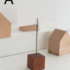 Walnut Wood Card Clips, Photo Holder, Table Number Stand, Custom ...