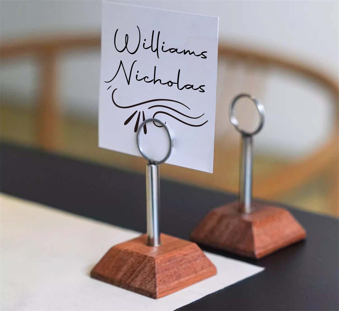 Wood Place Card Holders, Natural Stands, Table Number Holders, Wedding ...
