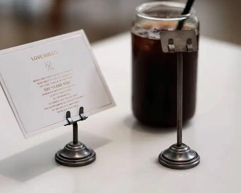 Brass Card Holder Price Tag Holder Brass Name Tag Stands - Etsy