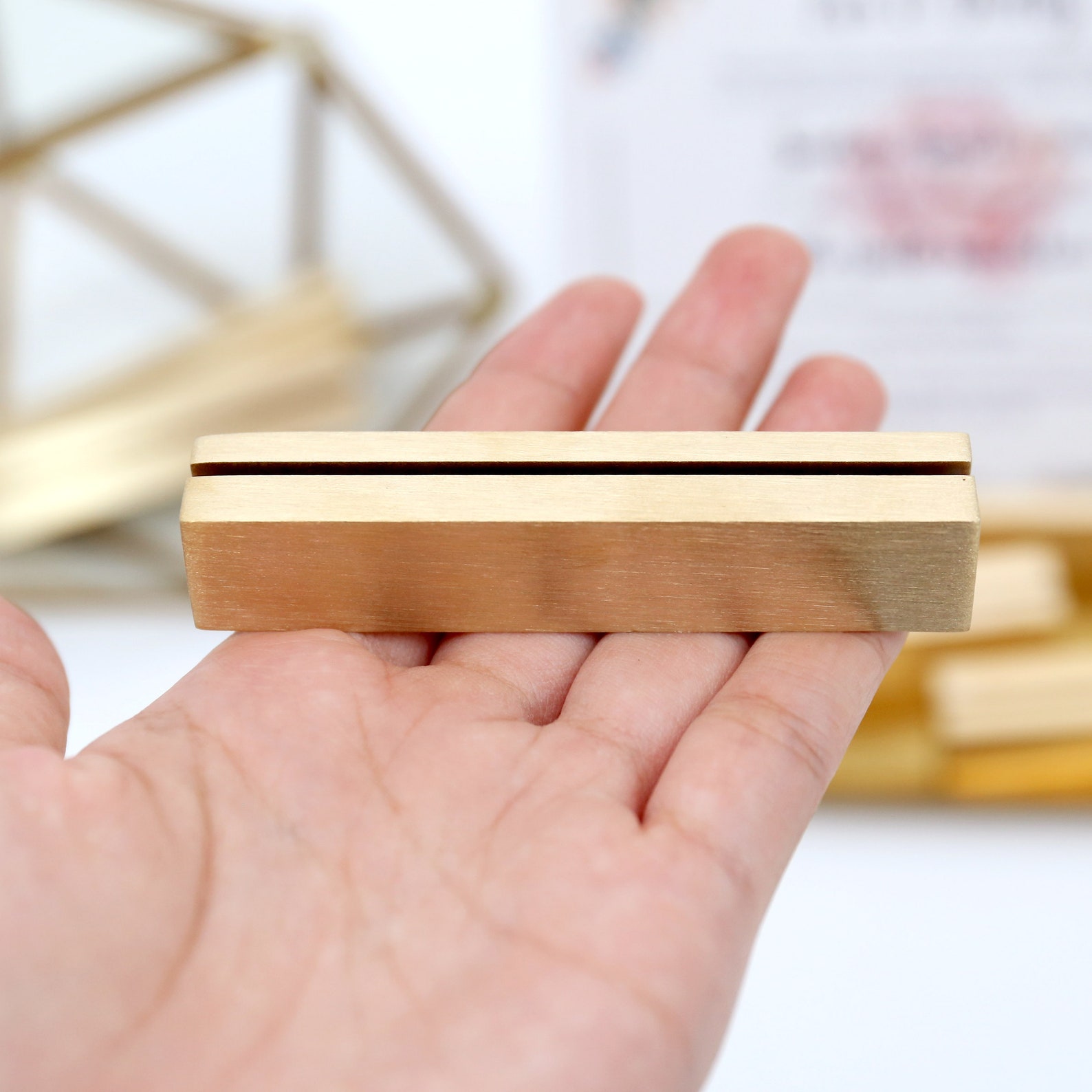 Brass Stainless Steel Card Holdercard Photo Holder Brass - Etsy