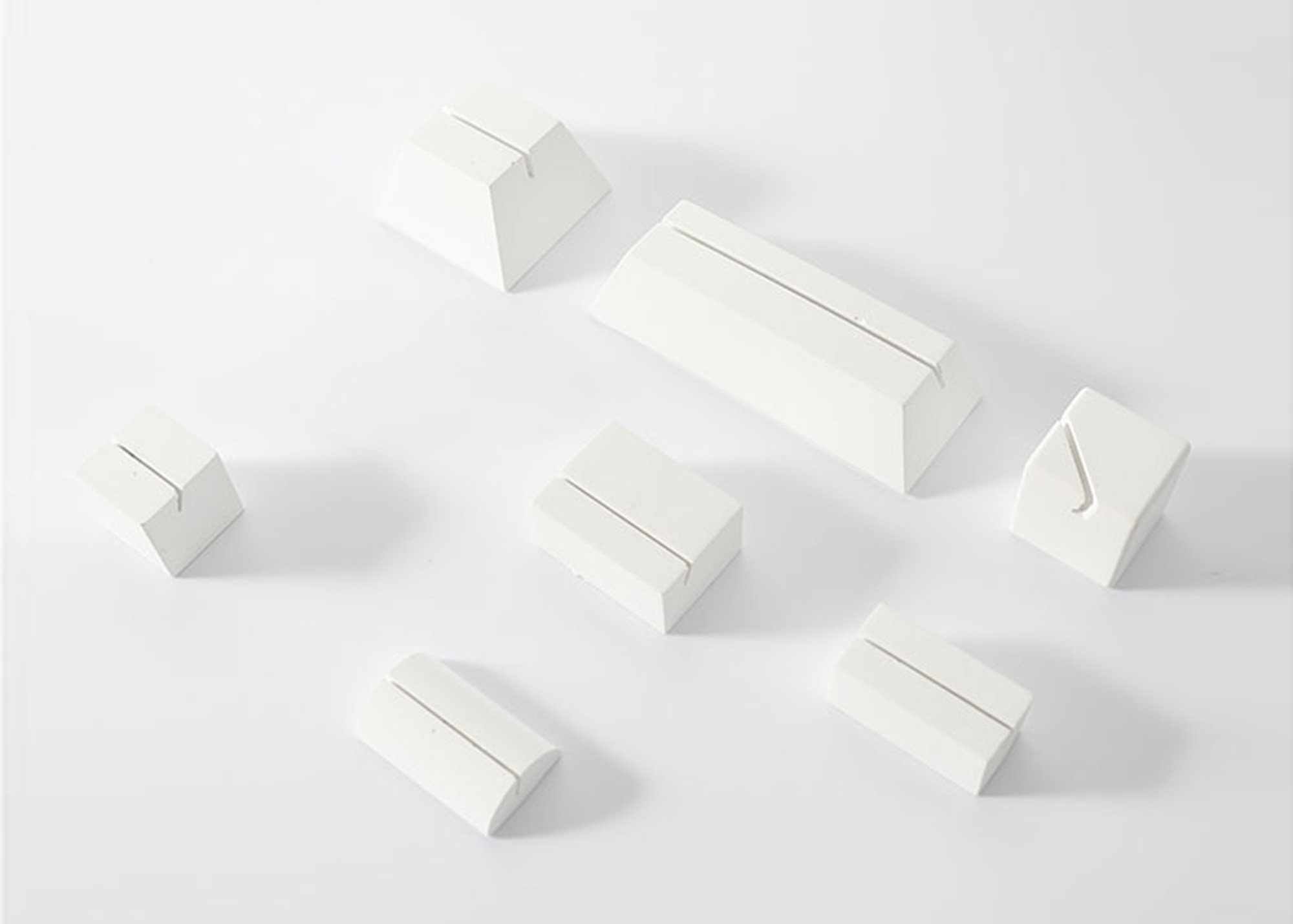 Geometric White Plaster Card Holder Display Card Holder Name - Etsy