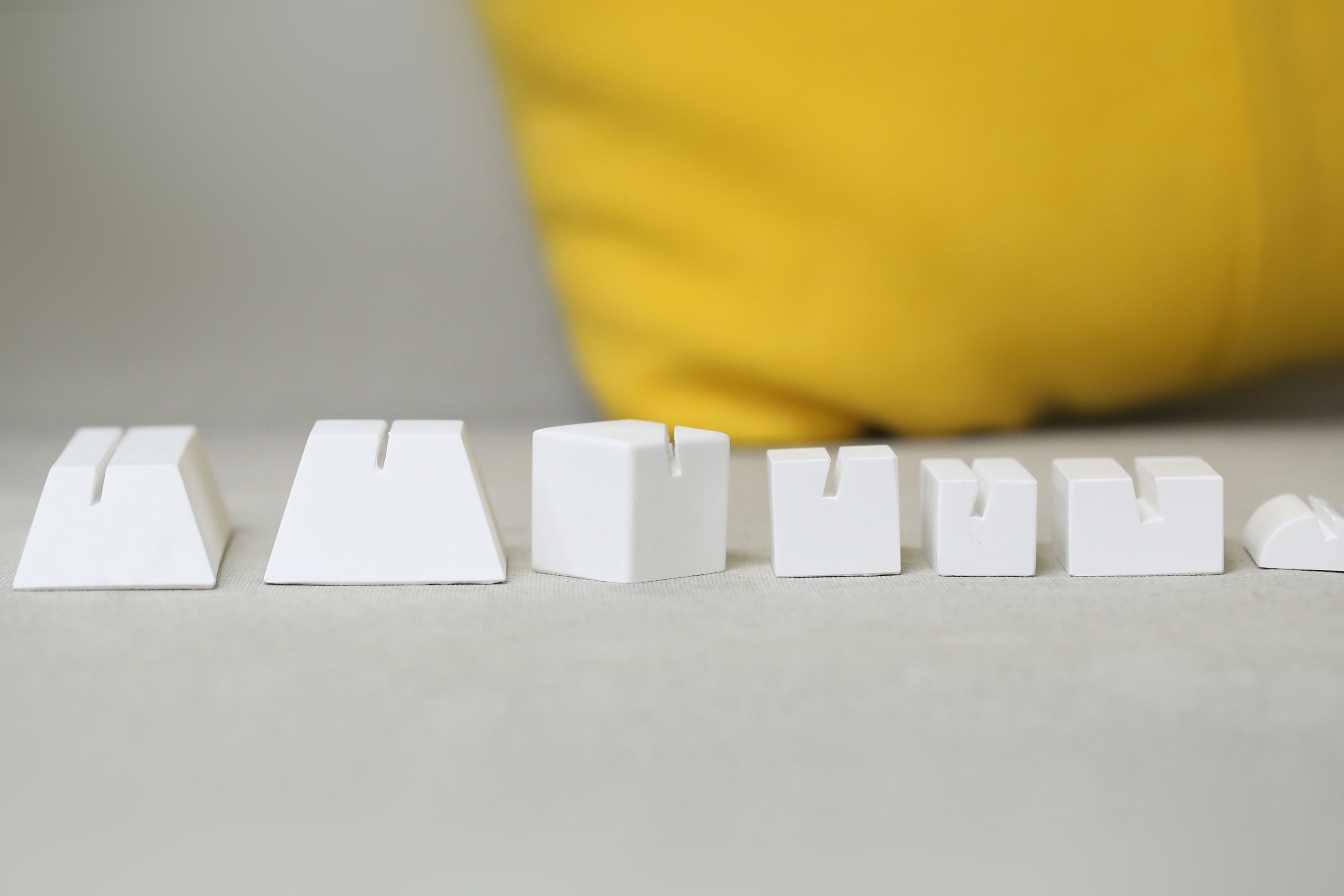 Geometric White Plaster Card Holder Display Card Holder Name - Etsy