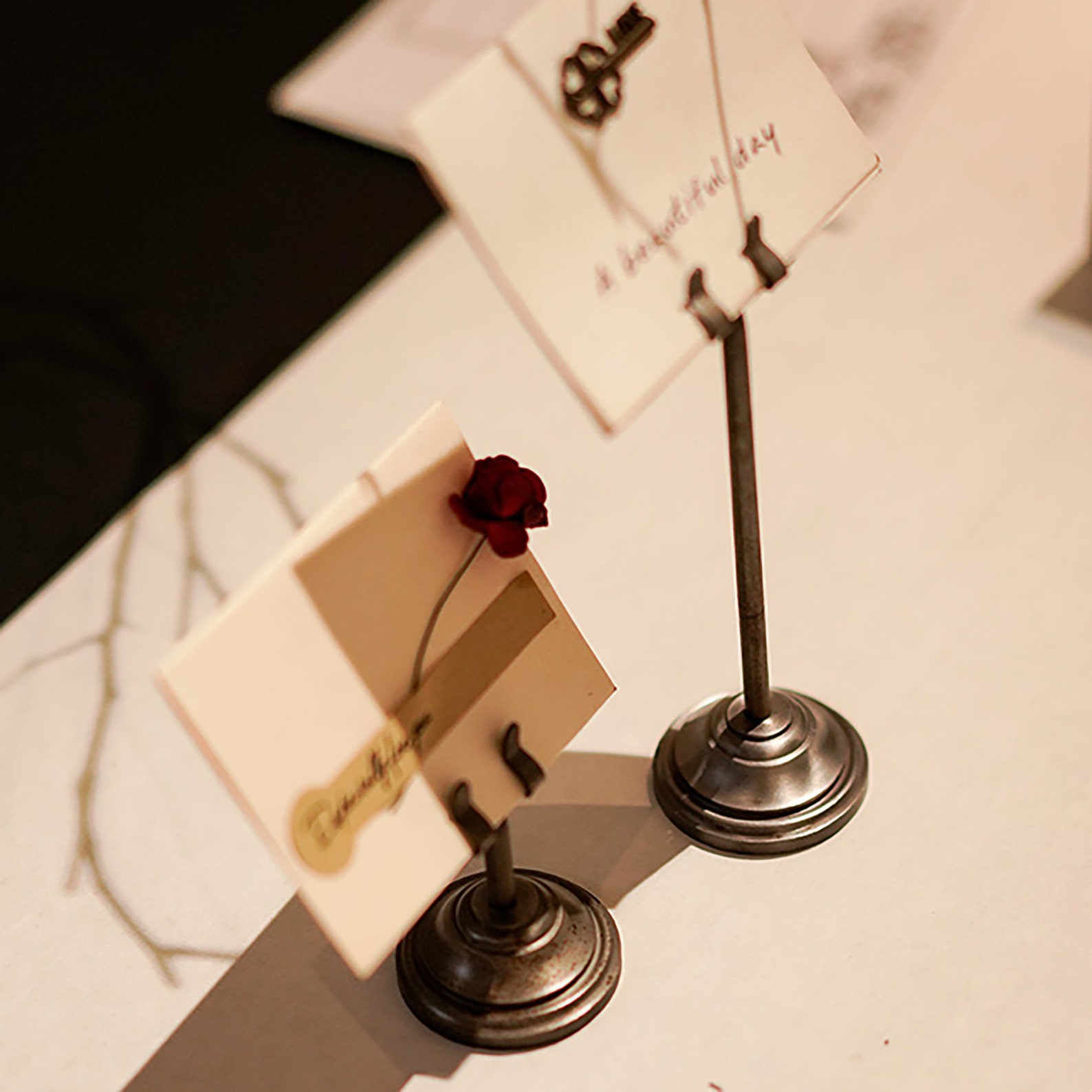 Brass Card Holder Price Tag Holder Brass Name Tag Stands - Etsy