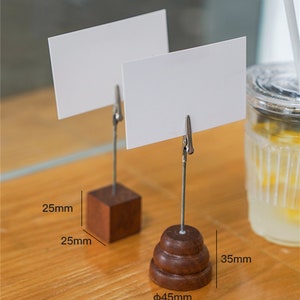 Walnut Wood Card Clips, Photo Holder, Table Number Stand, Custom ...