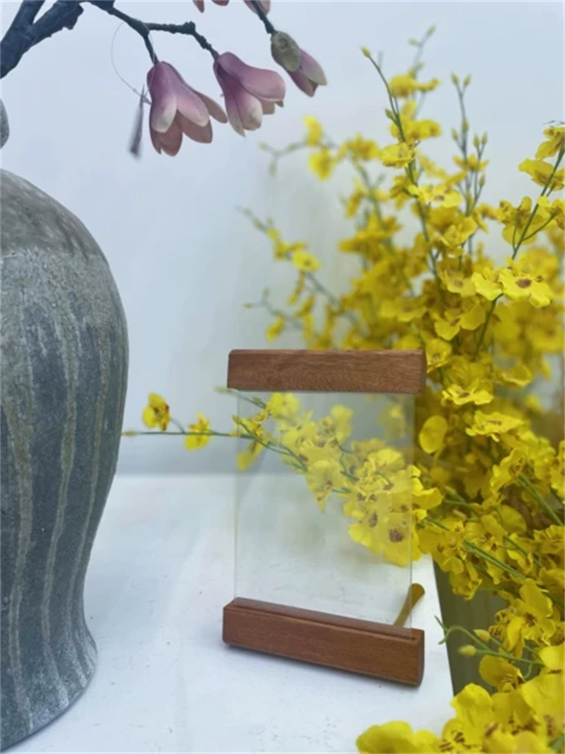 Walnut Price Tag Holder Walnut Card Holder Price Tag Stands - Etsy