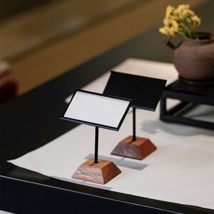 Walnut Price Tag Holder, Walnut Card Holder, Price Tag Stands, Name Tag ...