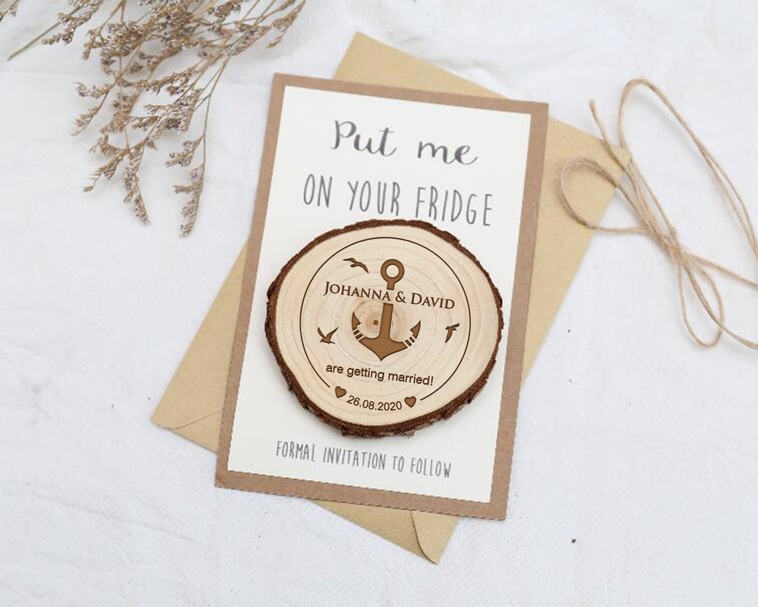 Personalized Wooden Save the Date Engraved Save the Date Wood - Etsy