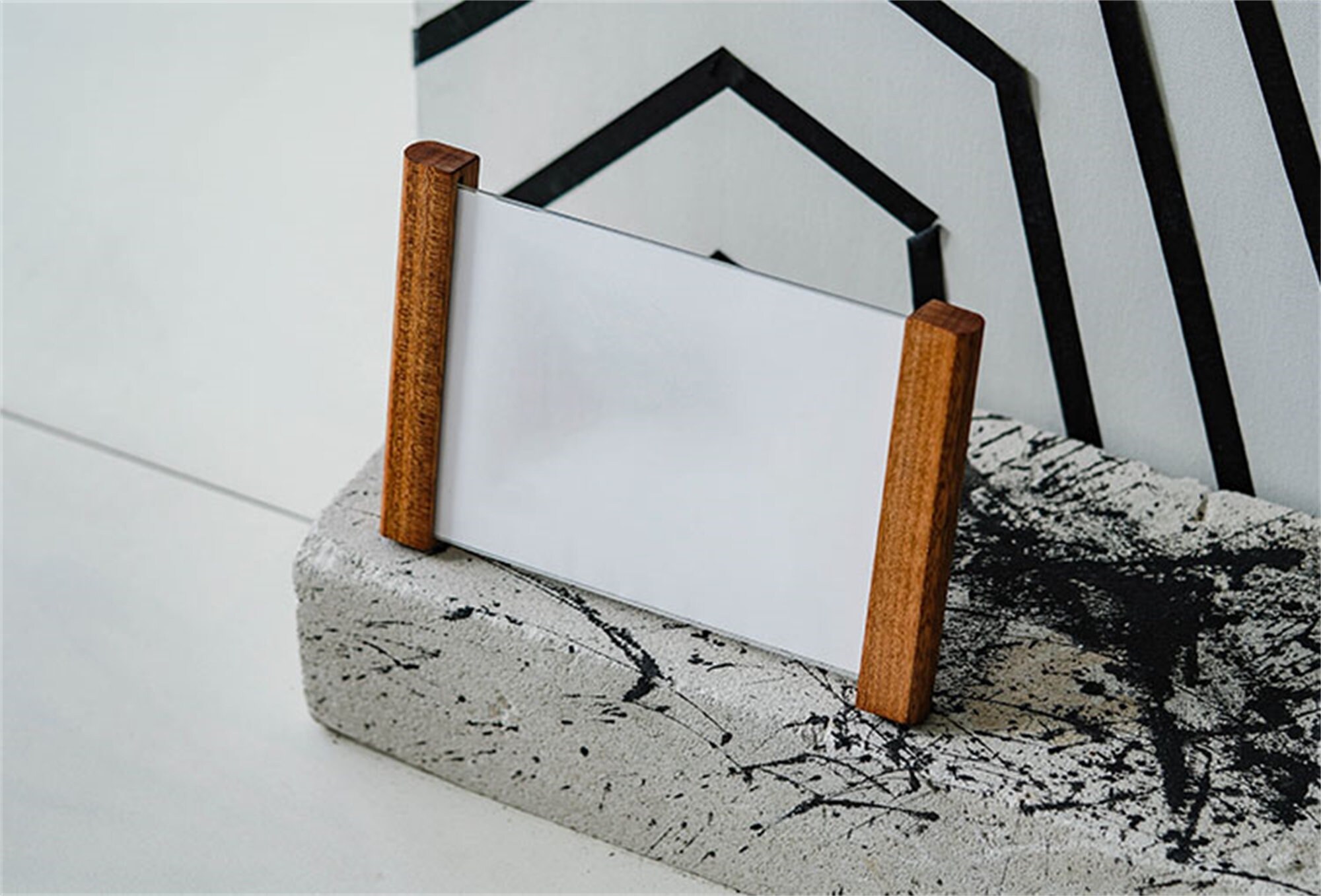 Walnut Price Tag Holder Walnut Card Holder Price Tag Stands - Etsy