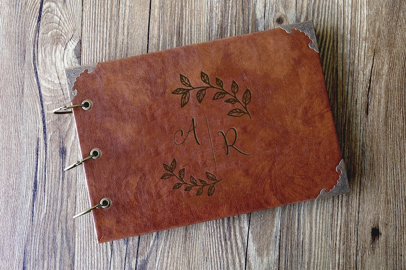 A4 Personalized Leather Scrapbook Photo Album/ Memory Book - Etsy
