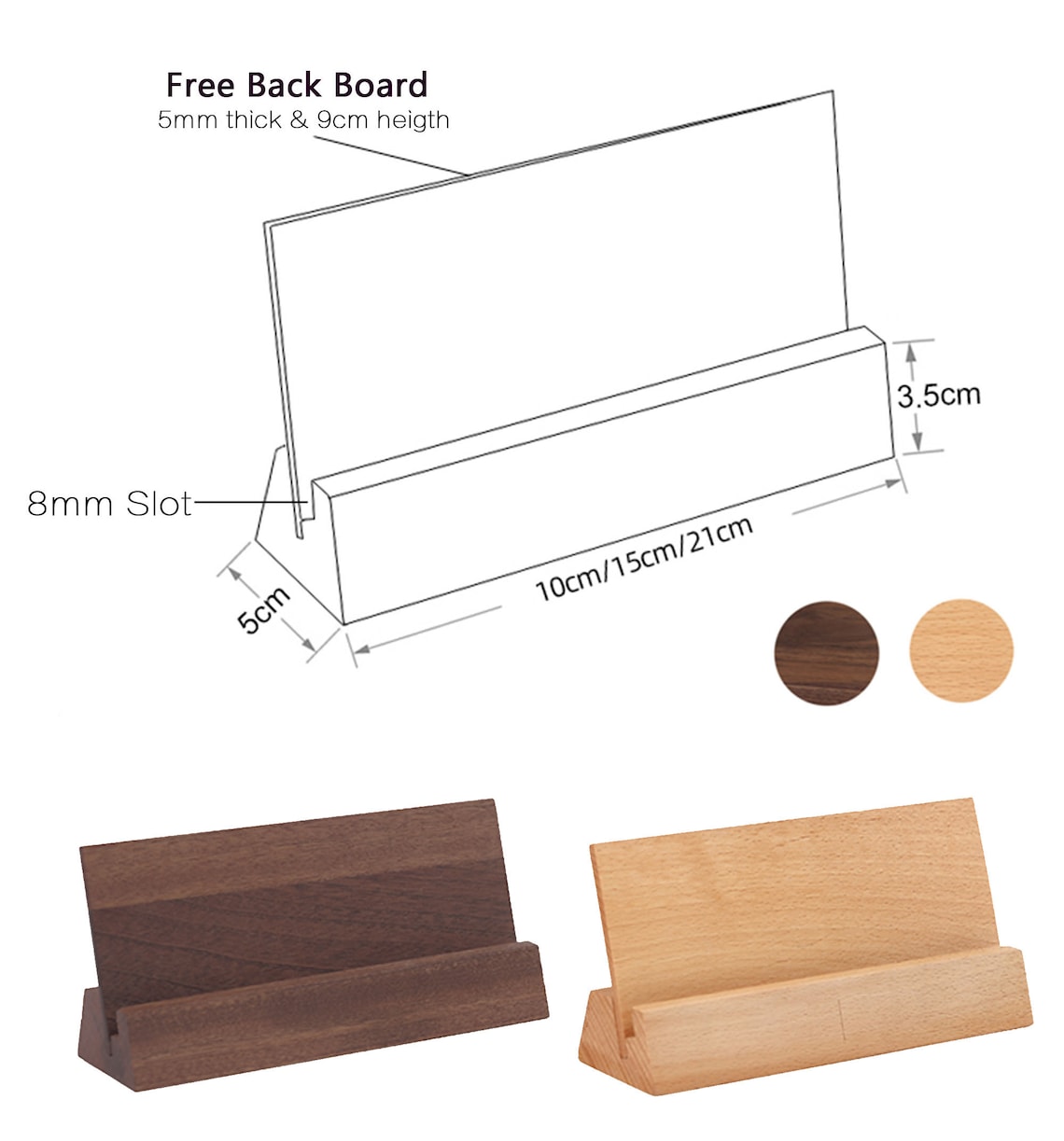 Wood Table Calendar Stands Calendar Card Holder Walnut Table - Etsy