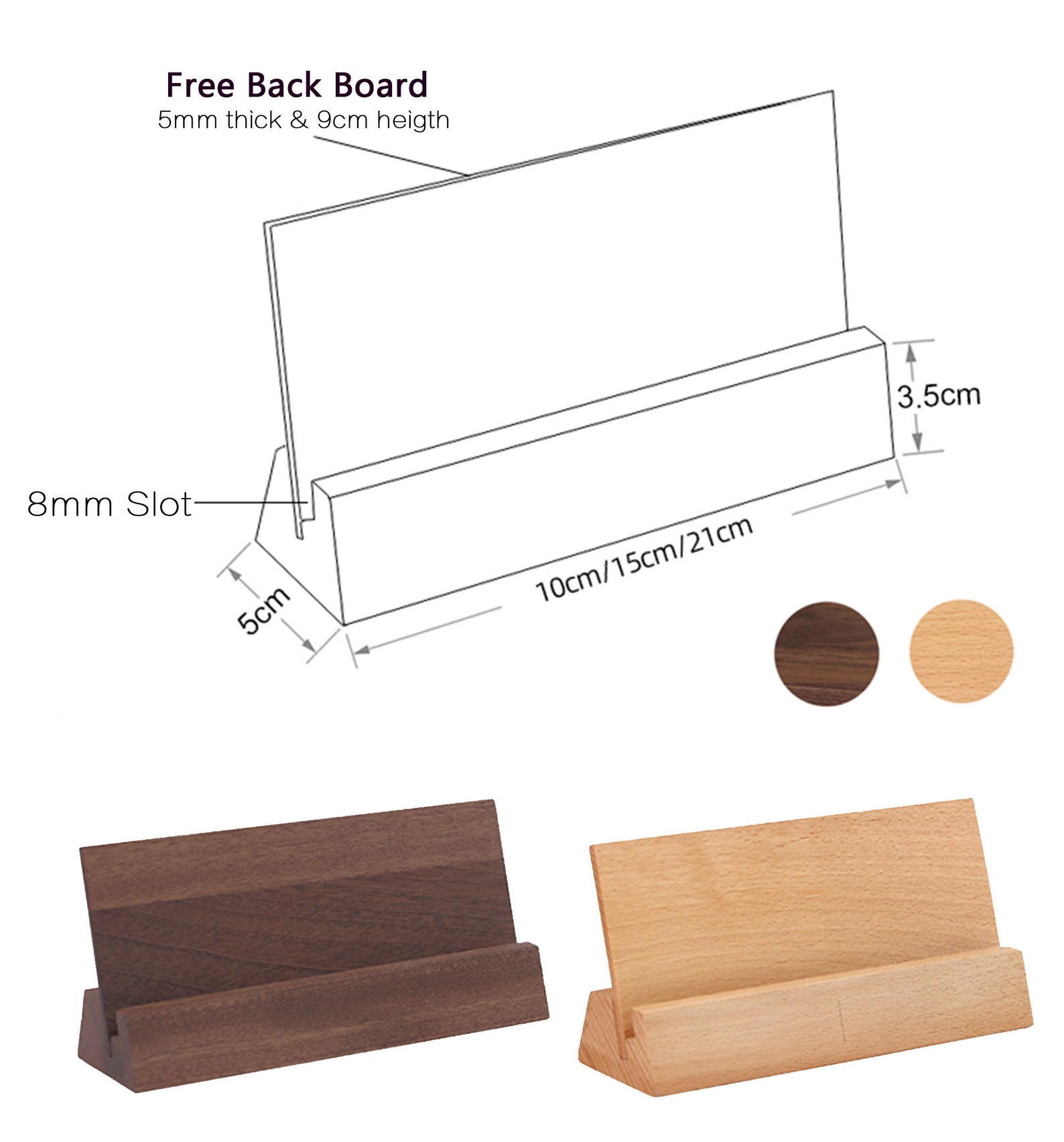 Wood Table Calendar Stands Calendar Card Holder Walnut Table - Etsy