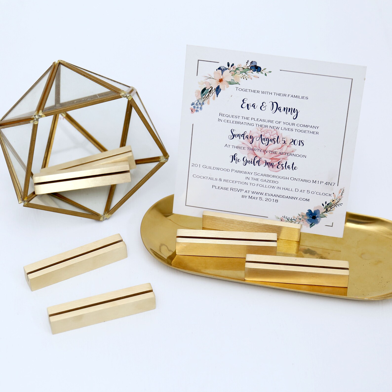 Brass Stainless Steel Card Holdercard Photo Holder Brass - Etsy