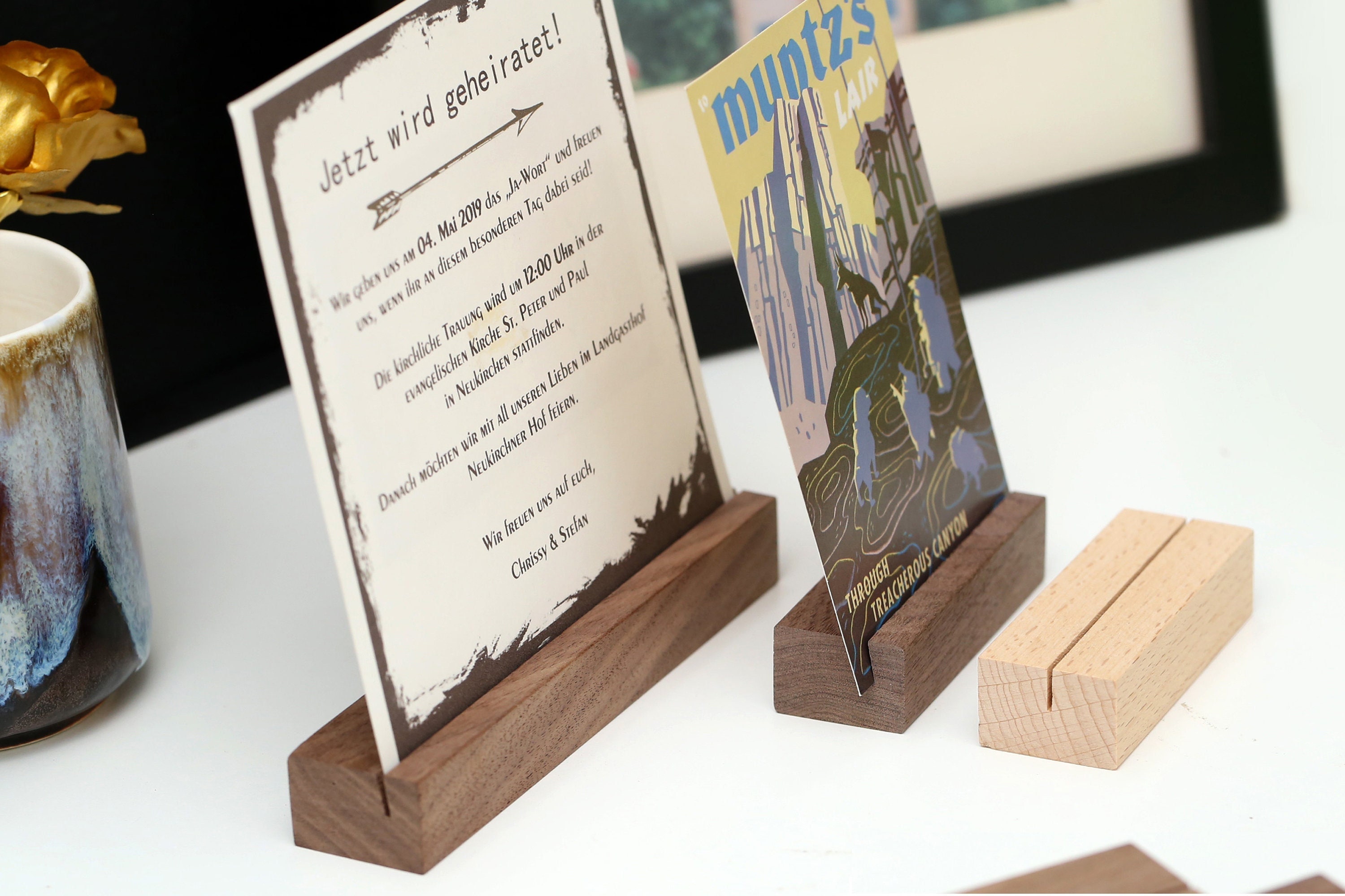 Wood Table Standsname Place Card Stand Table Number Holders - Etsy Canada