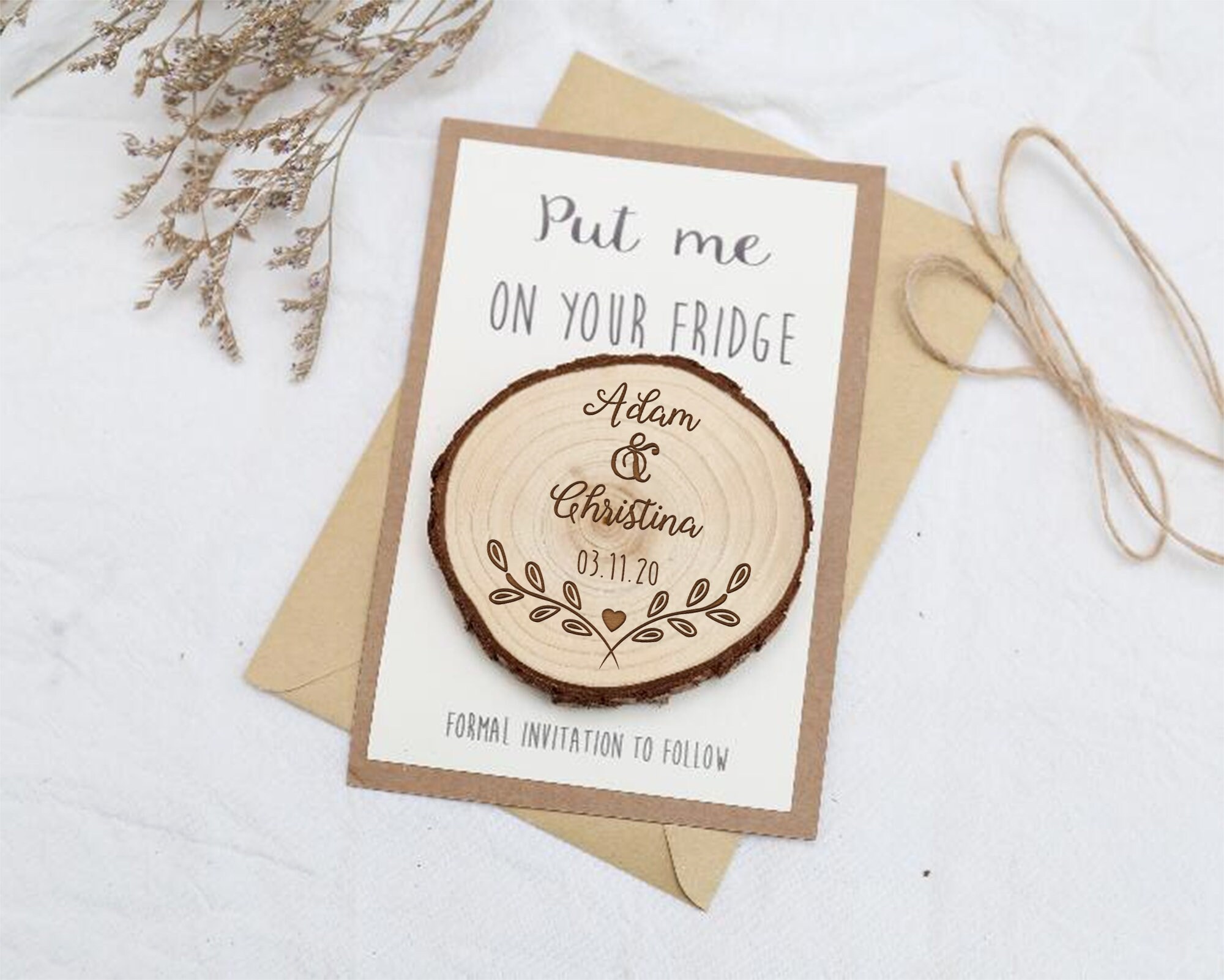 Personalized Wooden Save the Date Engraved Save The Date Wood | Etsy