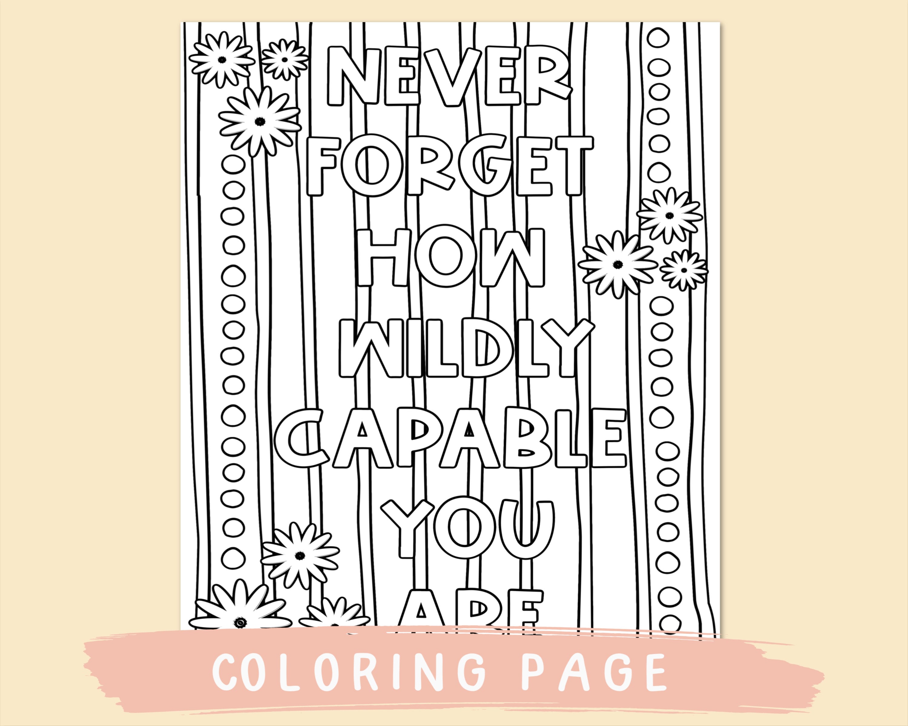 Colouring Pages Bundle, Printable Coloring Pages, Quote Coloring Pages ...