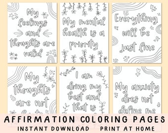 Mental Health Matters 30 Coloring Pages Digital Download/printable - Etsy