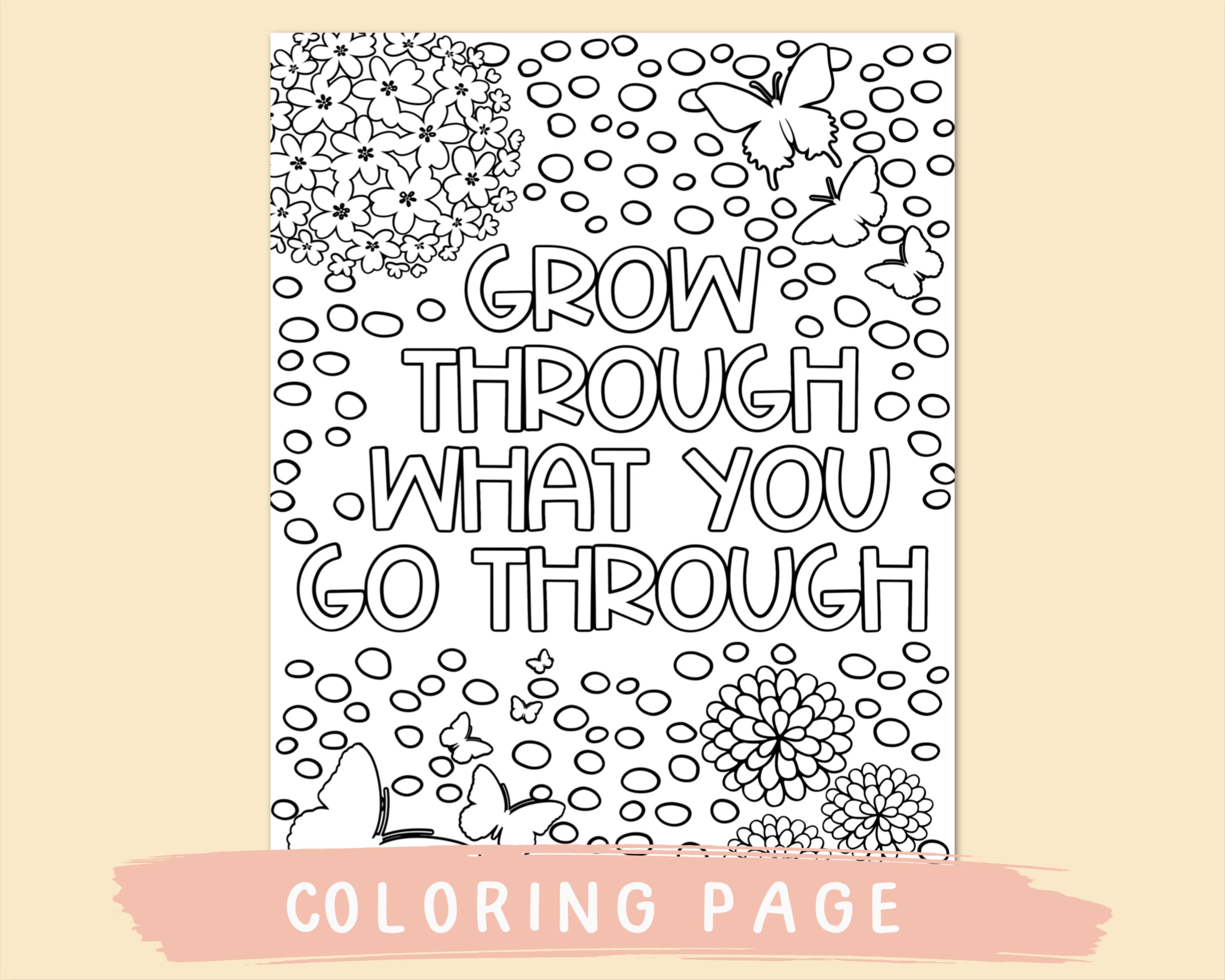 Colouring Page Bundle Printable Coloring Pages Quote - Etsy
