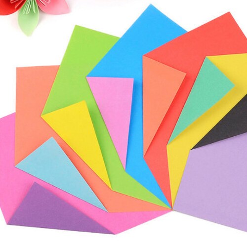 Two-tone Origami Paper Square Folding 24pc Multi - Etsy