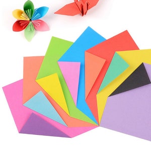 Two-tone Origami Paper, Square Folding 24pc Multi Color/pack, Double ...