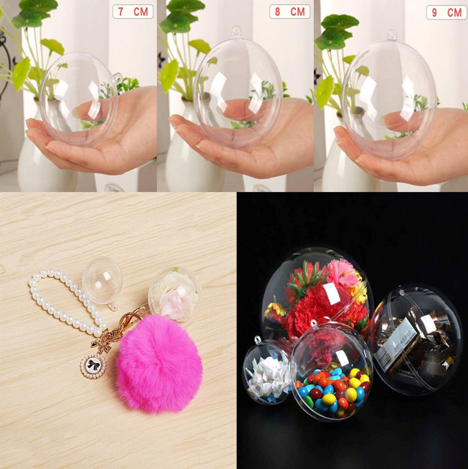 10 Pack Clear Fillable Hanging Balls Party Decor DIY Party - Etsy Canada