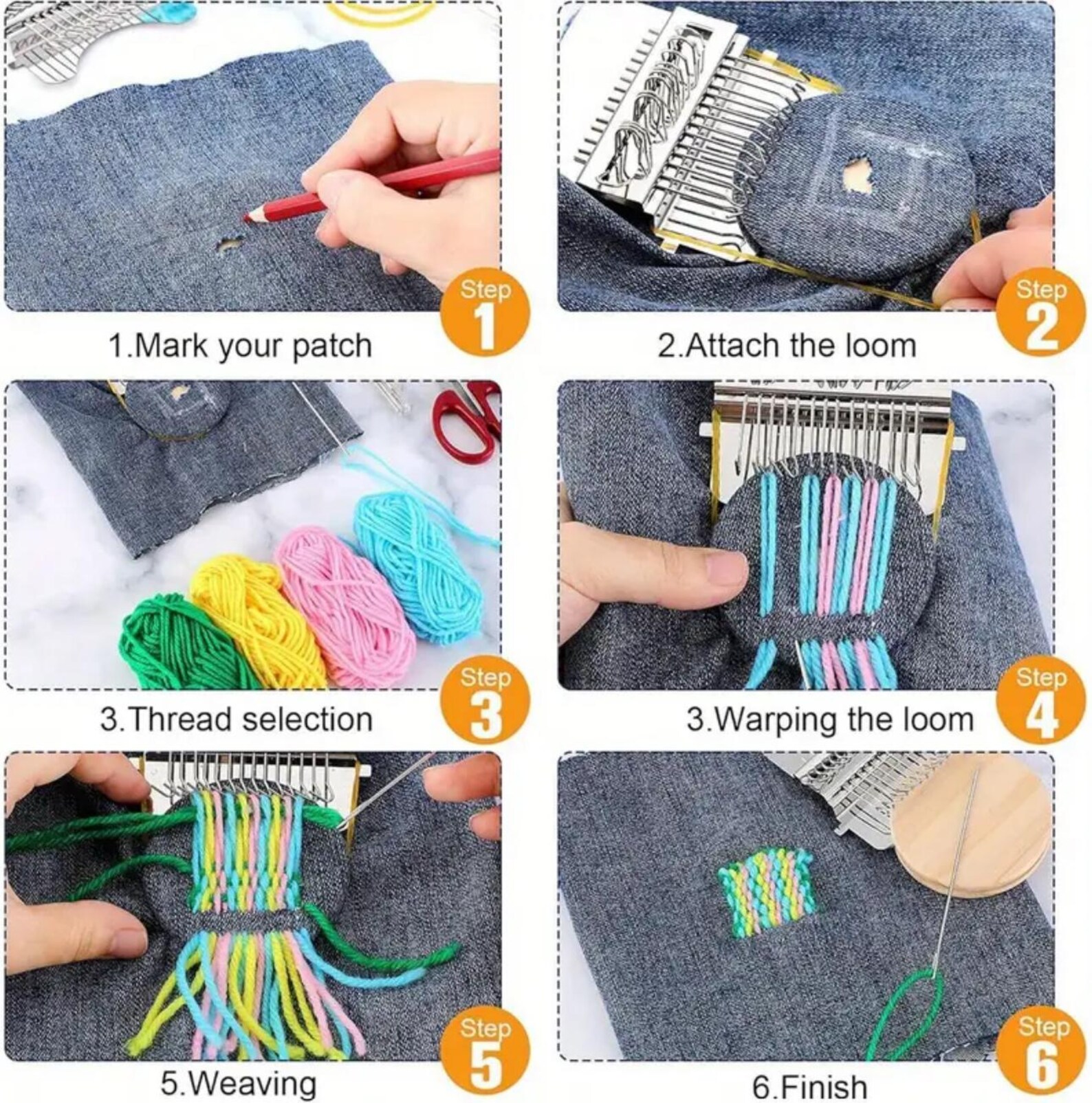 Speedweve Style Darning Loom: DIY Mending Kit With Crochet Hook - Etsy