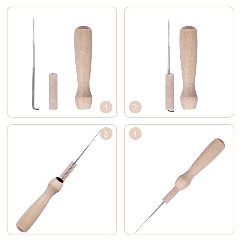 Needle Felting Tools With 50 Colors Wool Felt Fiberneedles | Etsy