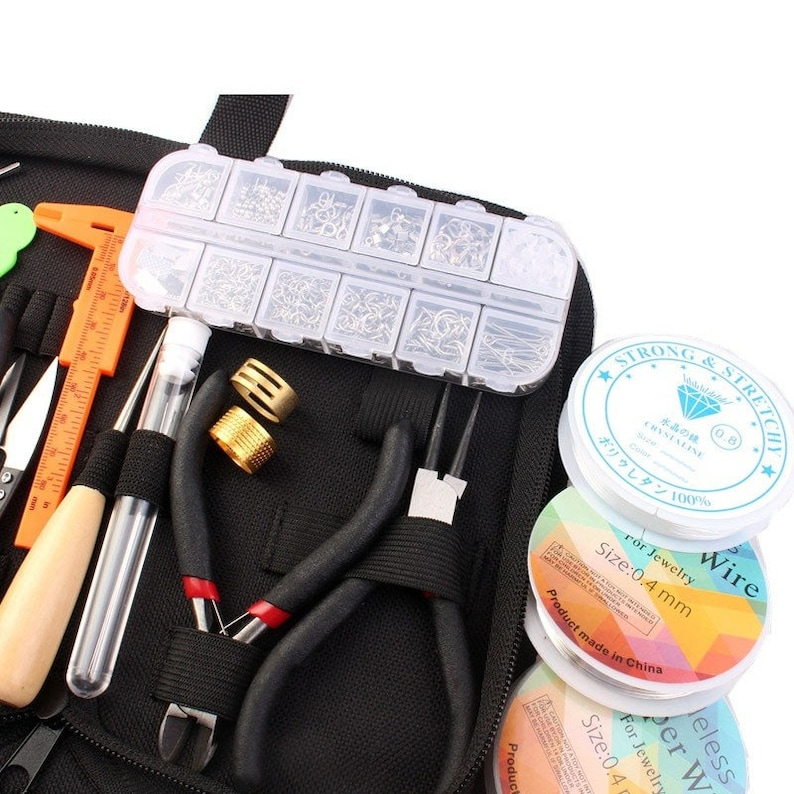 DIY Jewelry Making Kit: Tools, Findings, Wire & Beads - Etsy