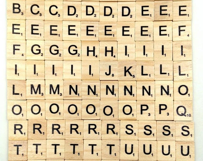 Complete Set of 100 Scrabble Letter Tiles Original Vintage Set by Spear ...