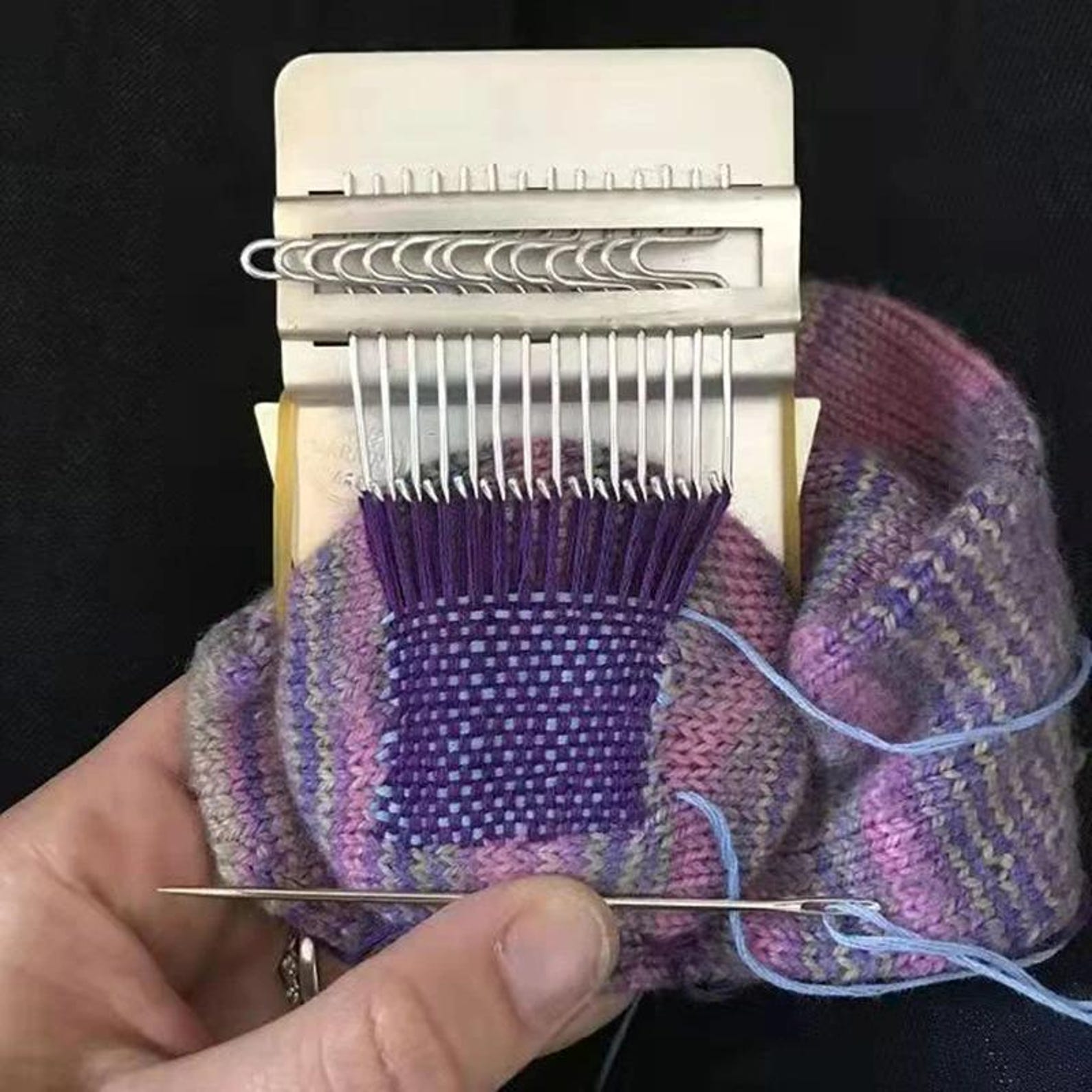 Speedweve Style Darning Loom: DIY Mending Kit With Crochet Hook - Etsy