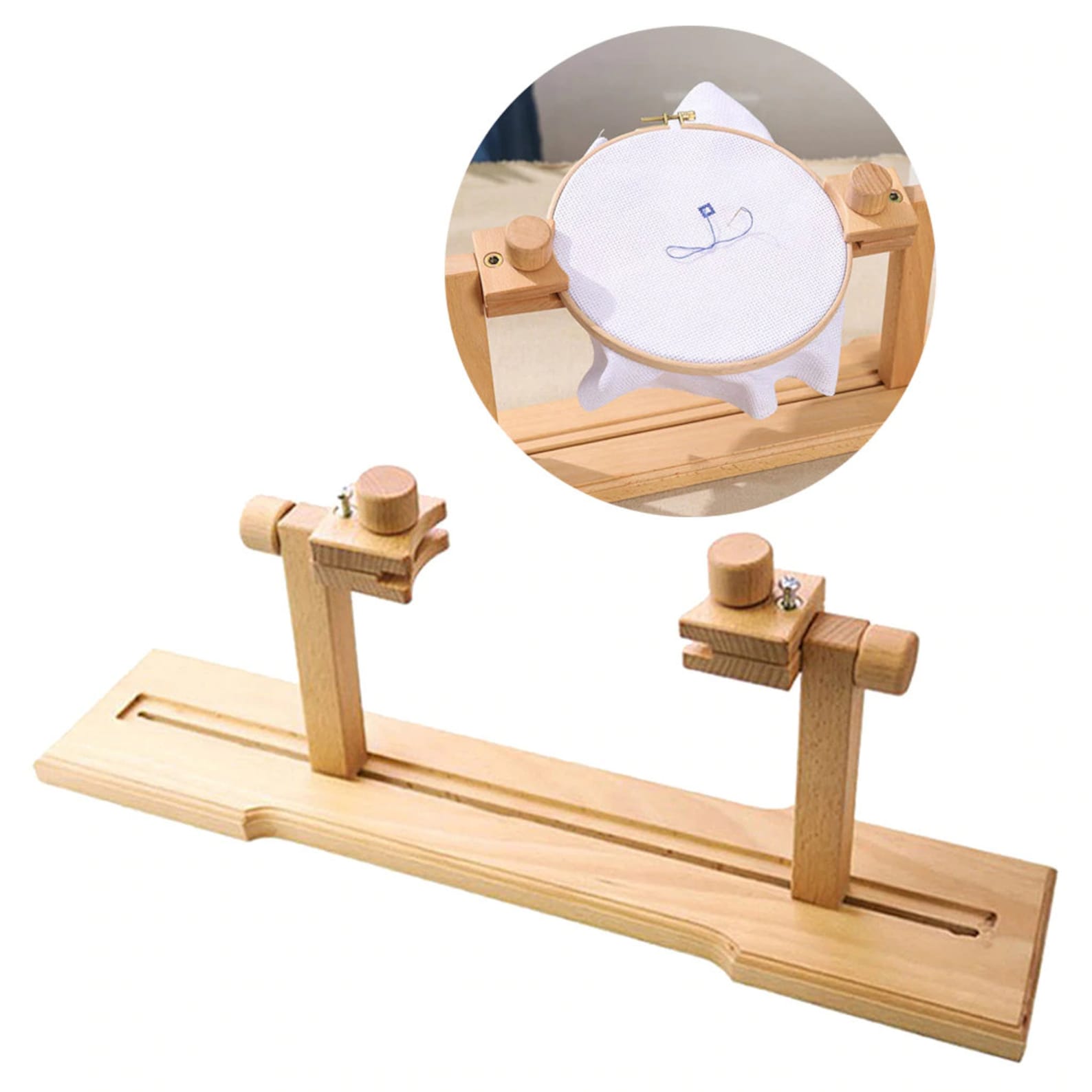 360 Degree Rotatable, Adjustable Embroidery Hoop Stand |cross Stitch ...