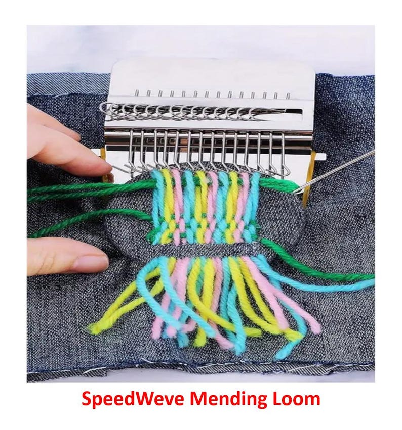 Speedweve Style Darning Loom: DIY Mending Kit With Crochet Hook - Etsy