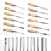 Professional Wood Carving Hand Chisel and Lathe Gouge Tools- 12 Pcs Set ...