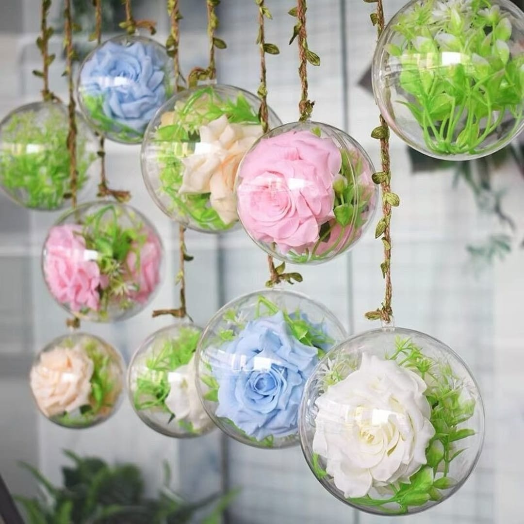 Clear Fillable Hanging Balls: DIY Party Decor, Gift Packing (10 Pack ...