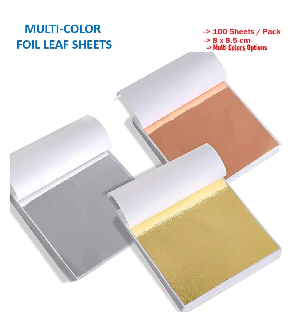 Imitation Gold Leaf Sheets: Gilding Flakes for Art, Crafts, Decor (8x8 ...