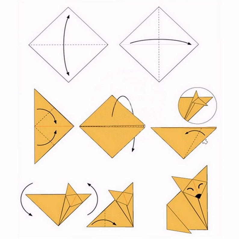 Two-tone Origami Paper Square Folding 24pc Multi - Etsy