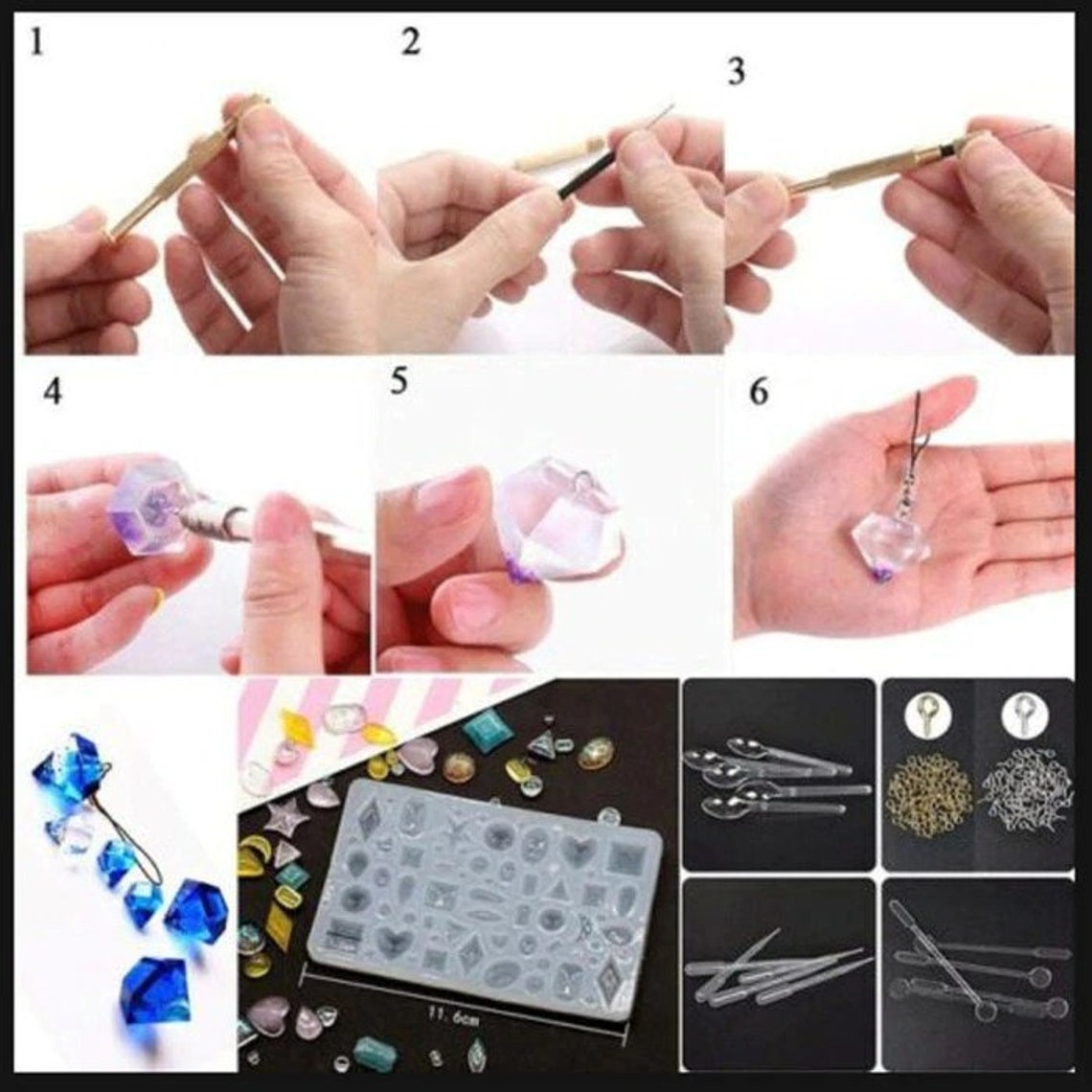 94 Pcs Epoxy Resin Silicone Molds for DIY Jewelry Making - Etsy