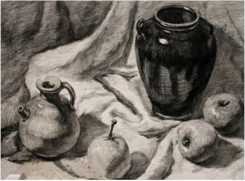 12 Pcs Professional Charcoal Pencil Set Drawing Kit - Etsy