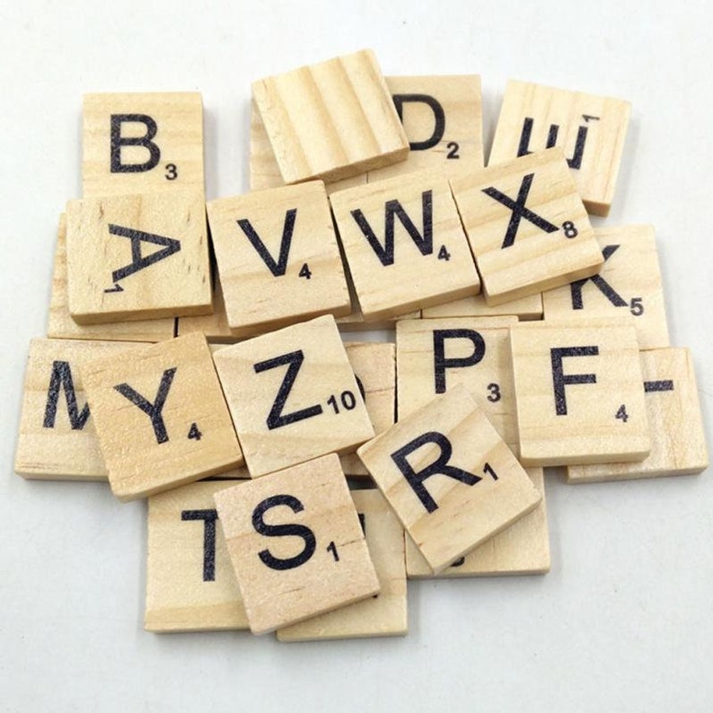 100 Pcs Scrabble Tiles DIY Craft Wooden Tiles Letter Tiles - Etsy