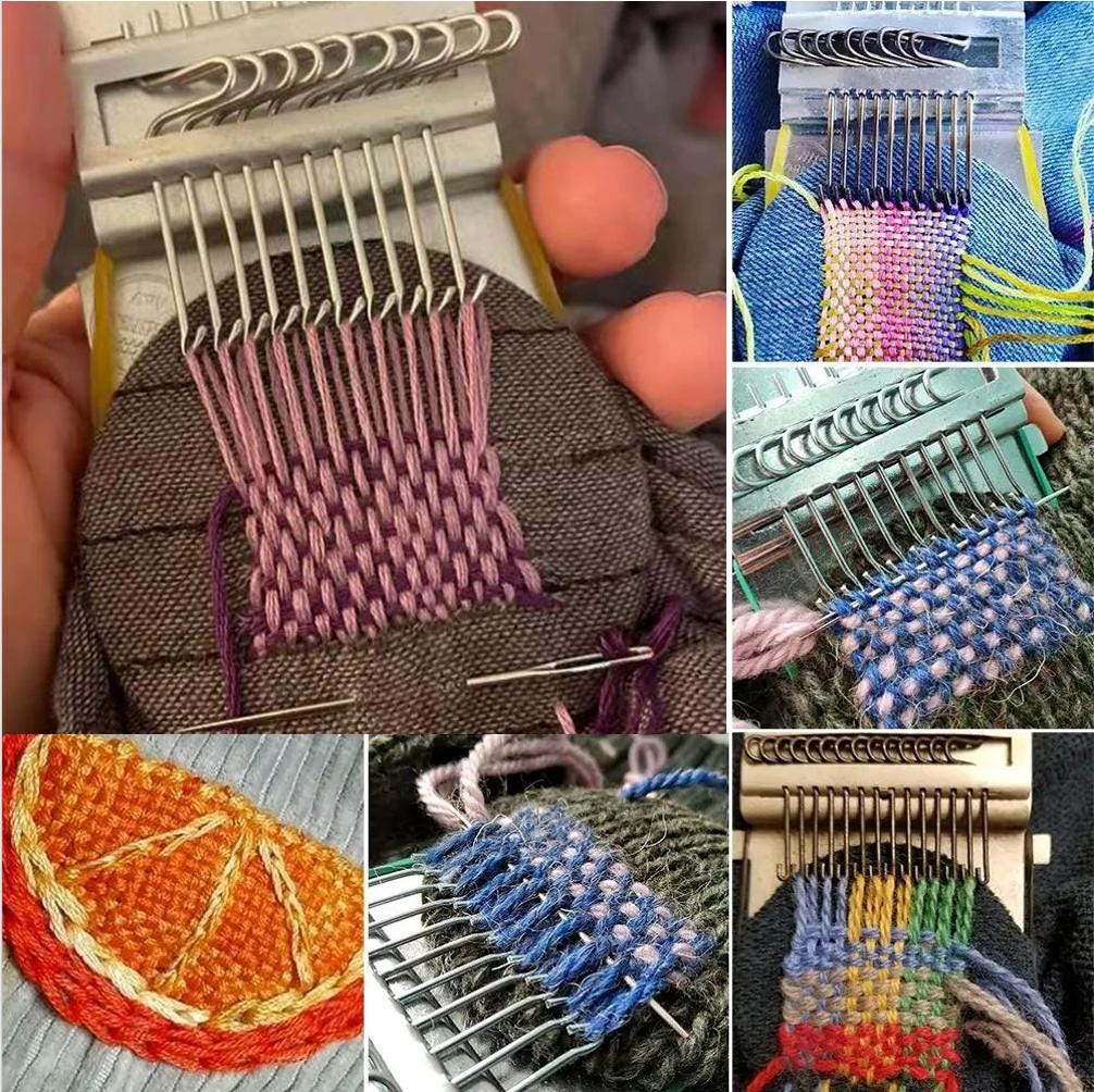 Speedweve Style Darning Loom: DIY Mending Kit With Crochet Hook - Etsy