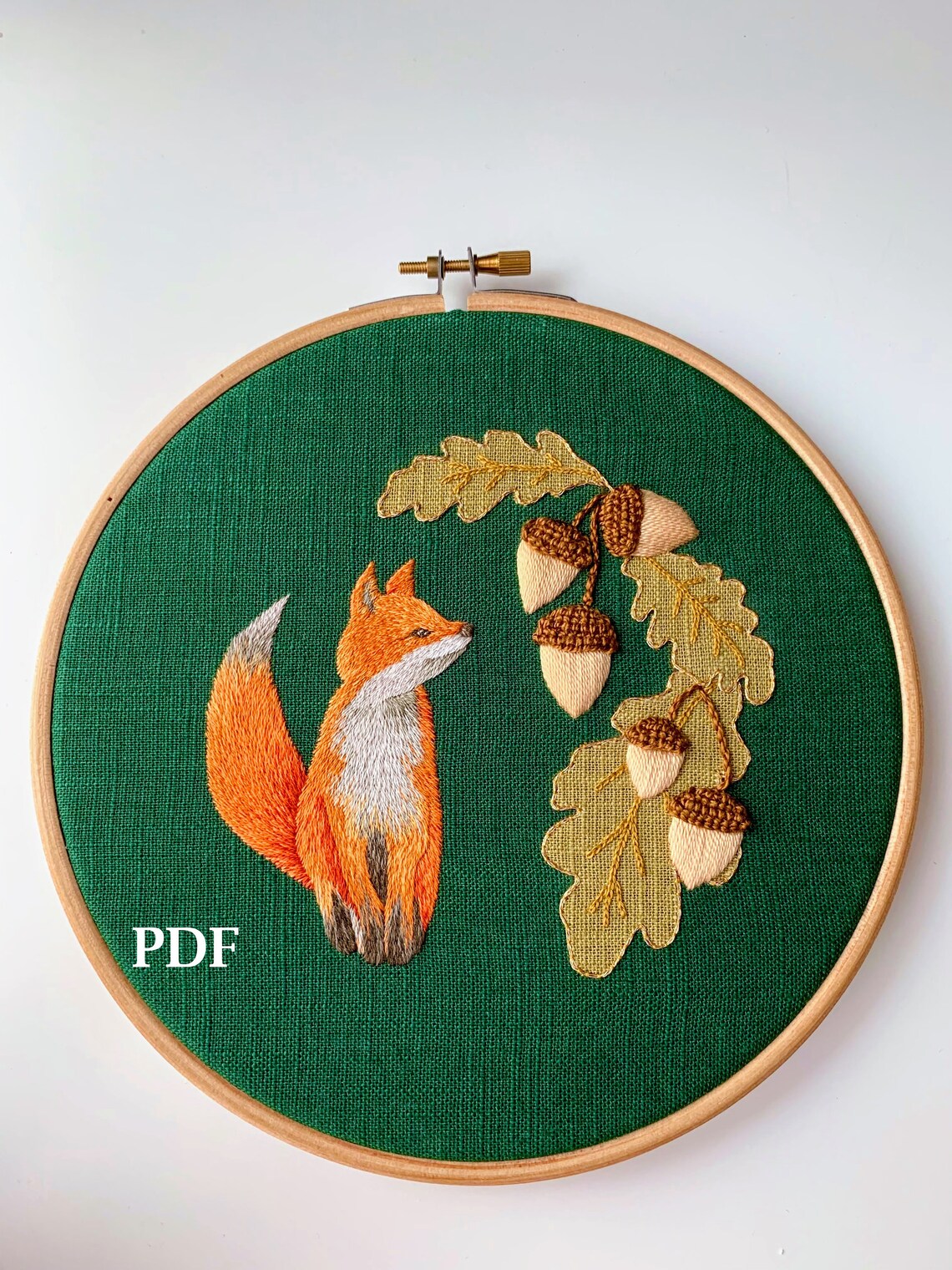 A Fox in Fall - Embroidery Pattern/ PDF Download/ Tutorial/ Stitching ...