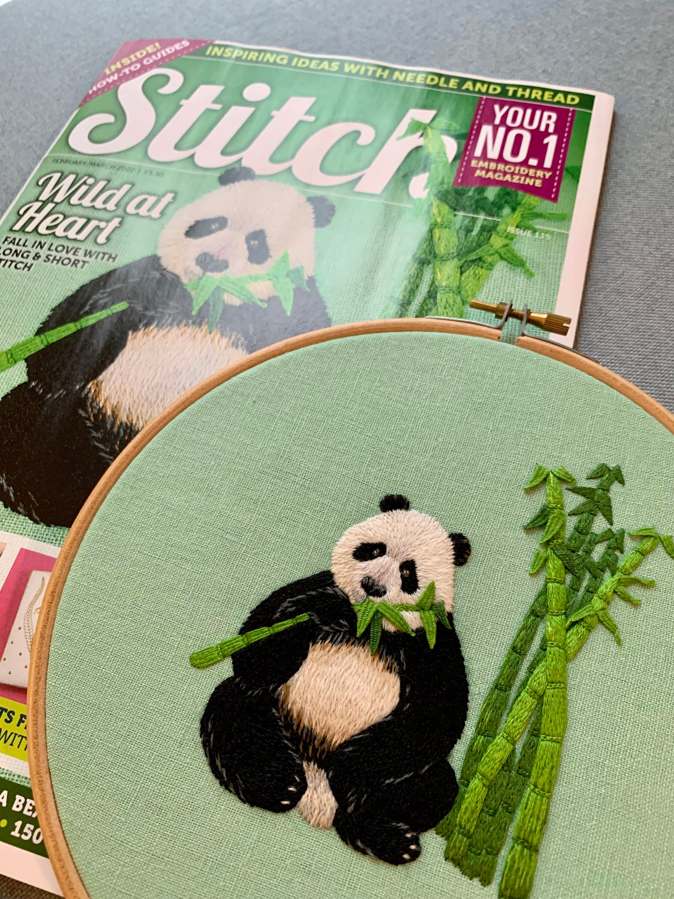 Panda and Bamboo - Embroidery Pattern/ PDF Download/ Tutorial ...