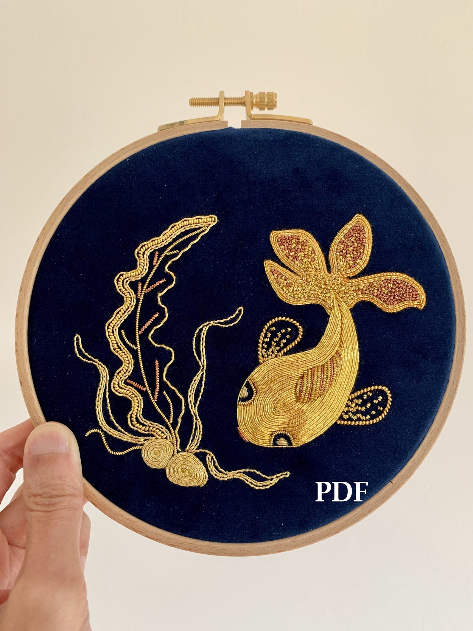 The Graceful Goldfish - Embroidery Pattern/ PDF Download/ Tutorial ...