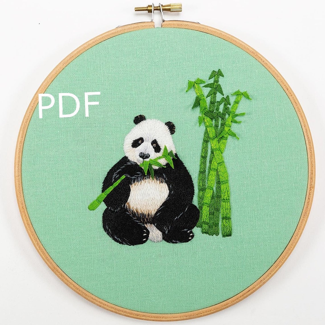 Panda and Bamboo - Embroidery Pattern/ PDF Download/ Tutorial ...