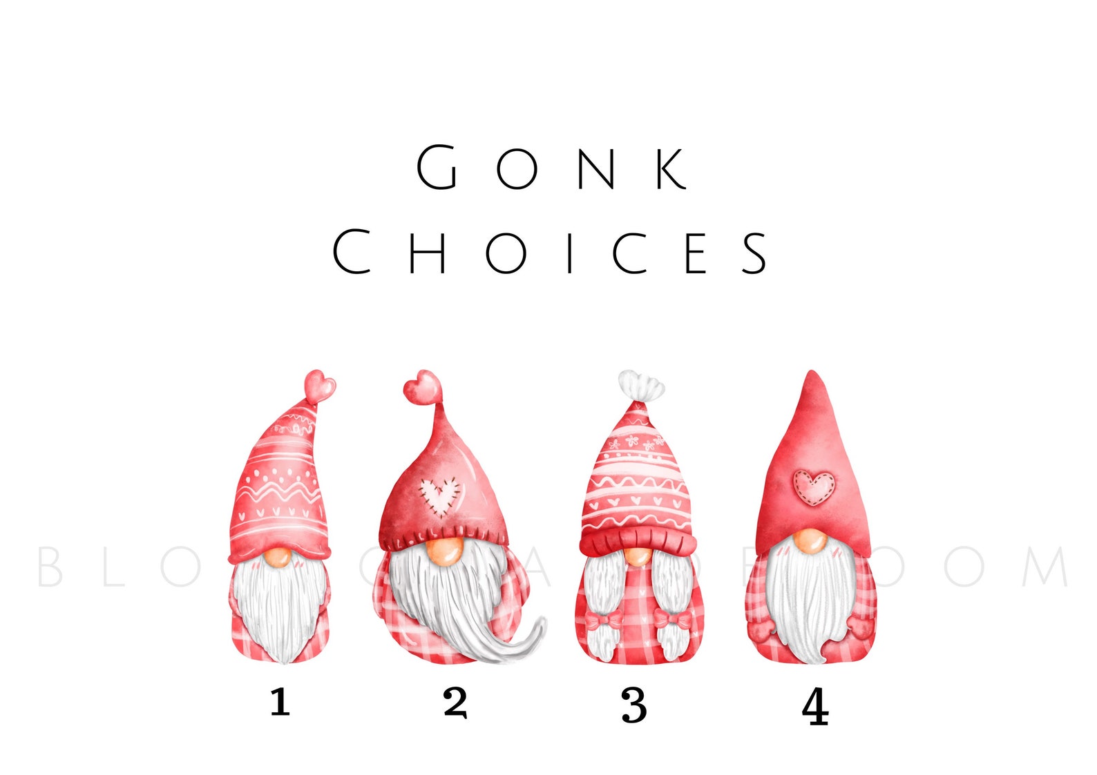 Personalised Christmas Family Gonks Print | Etsy